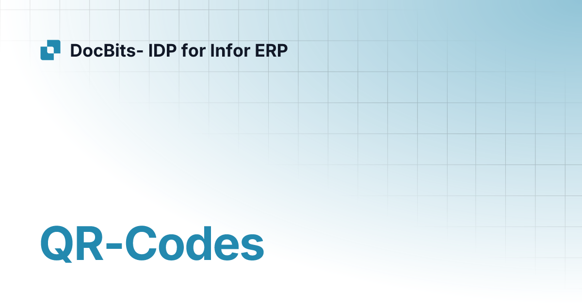 QR-Codes | DocBits- IDP for Infor ERP