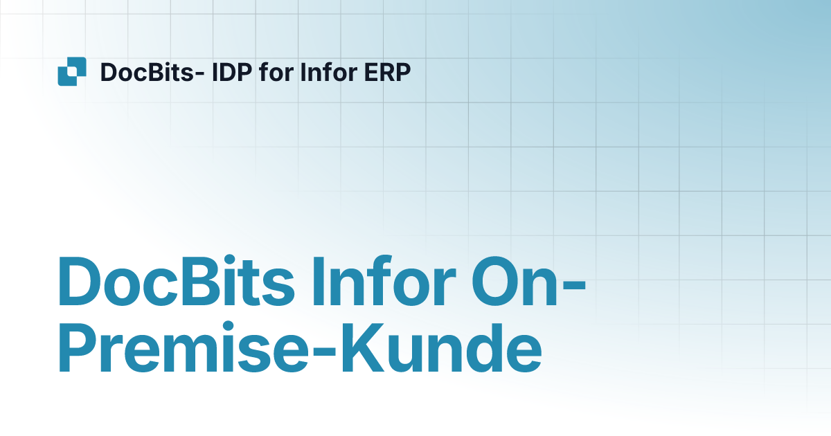 DocBits Infor On-Premise-Kunde | DocBits- IDP for Infor ERP