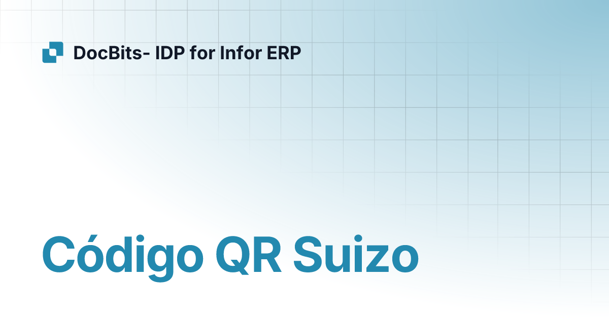 Swiss QR Code | DocBits- IDP for Infor ERP