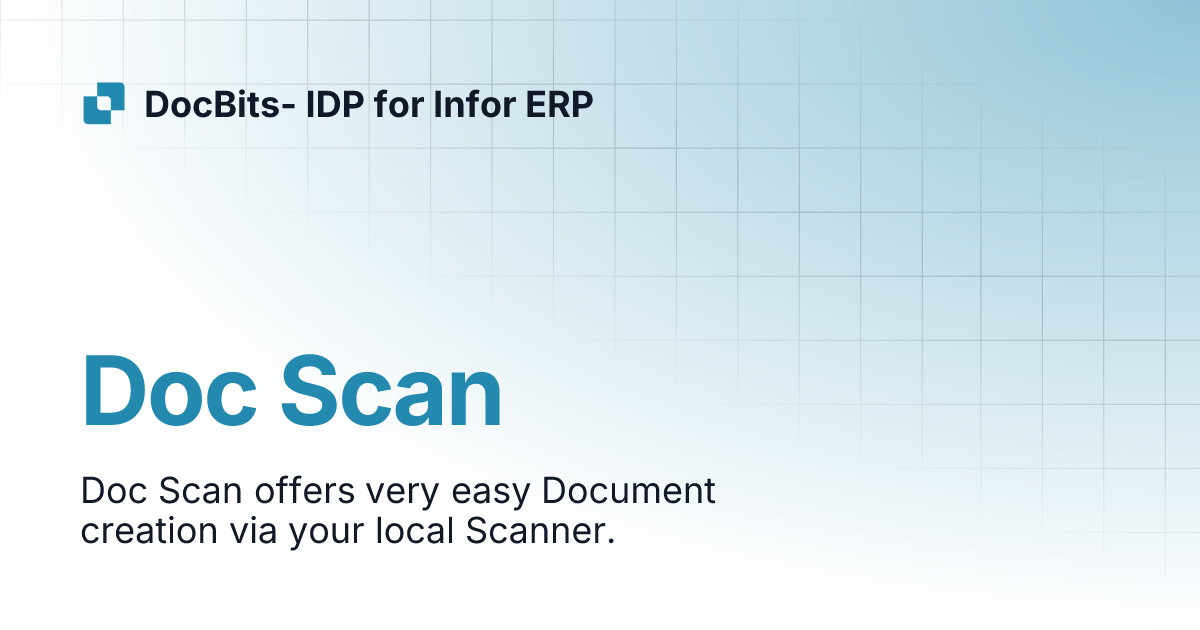 Doc Scan | DocBits- IDP for Infor ERP
