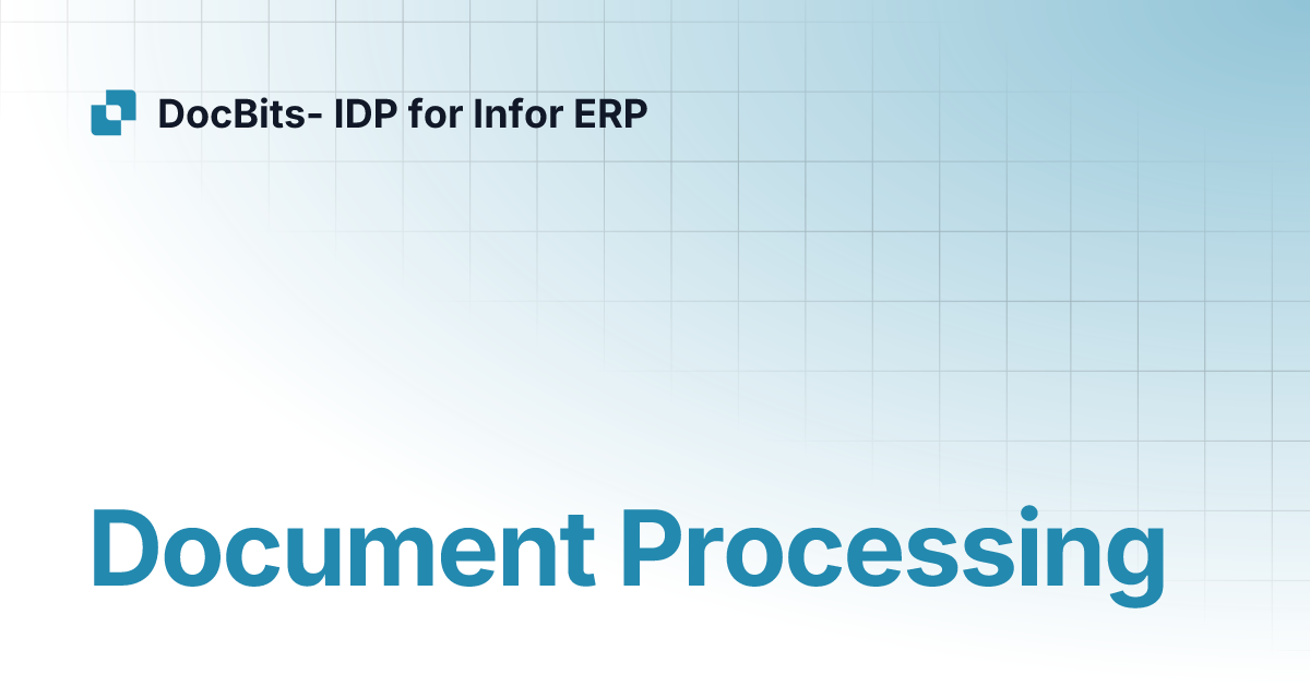 Document Processing | DocBits- IDP for Infor ERP