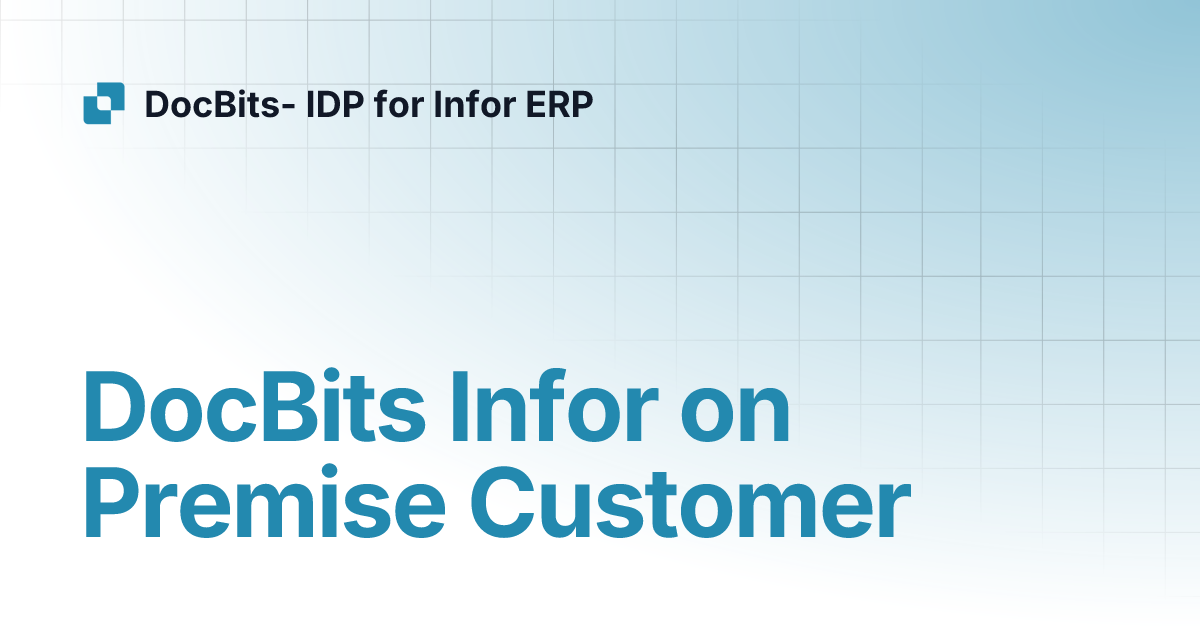 DocBits Infor on Premise Customer | DocBits- IDP for Infor ERP