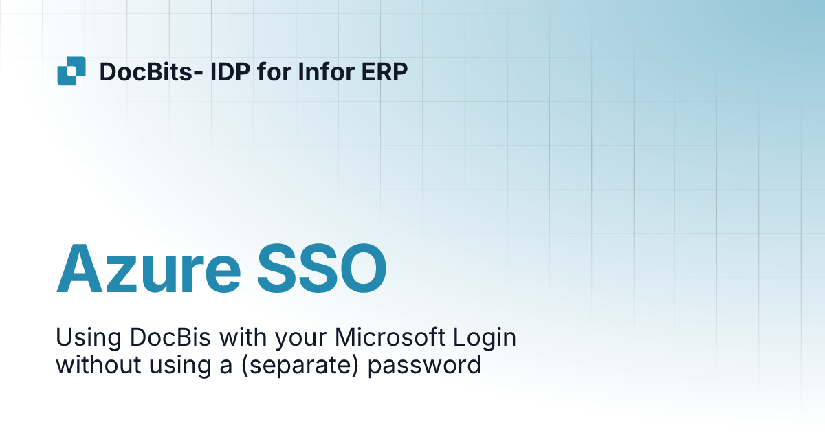 Azure SSO | DocBits- IDP for Infor ERP