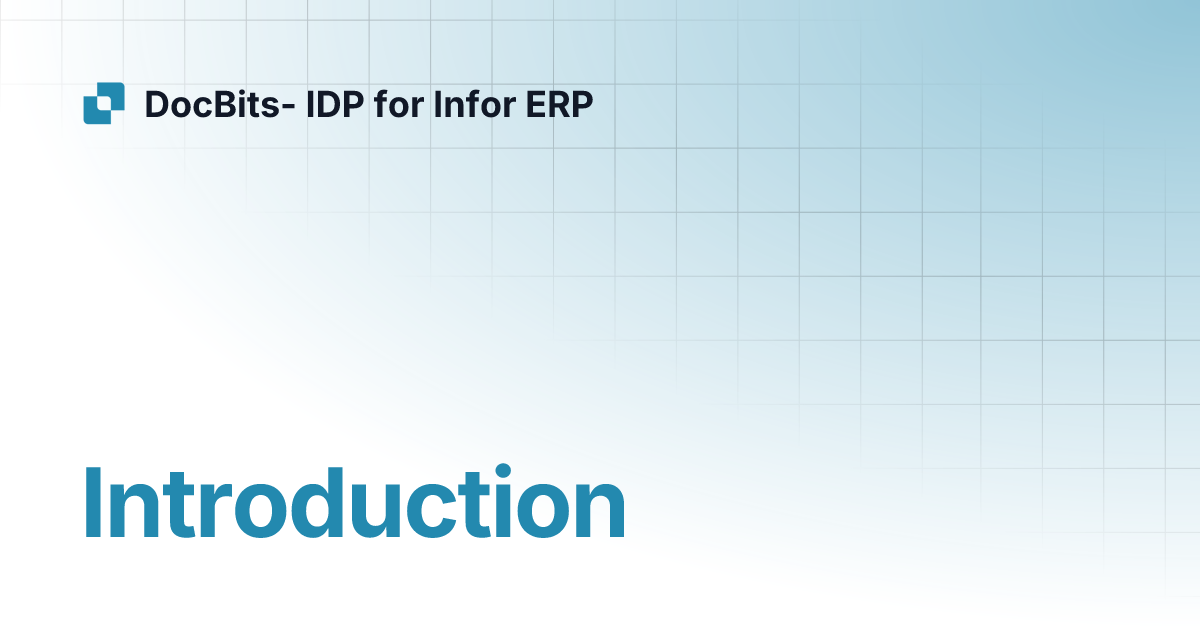 Introduction | DocBits- IDP for Infor ERP