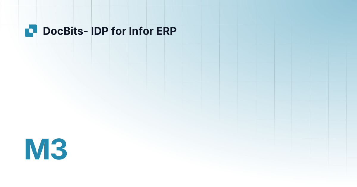 M3 | DocBits- IDP for Infor ERP
