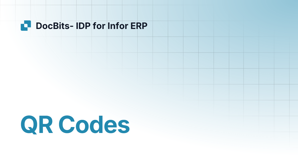 QR Codes | DocBits- IDP for Infor ERP