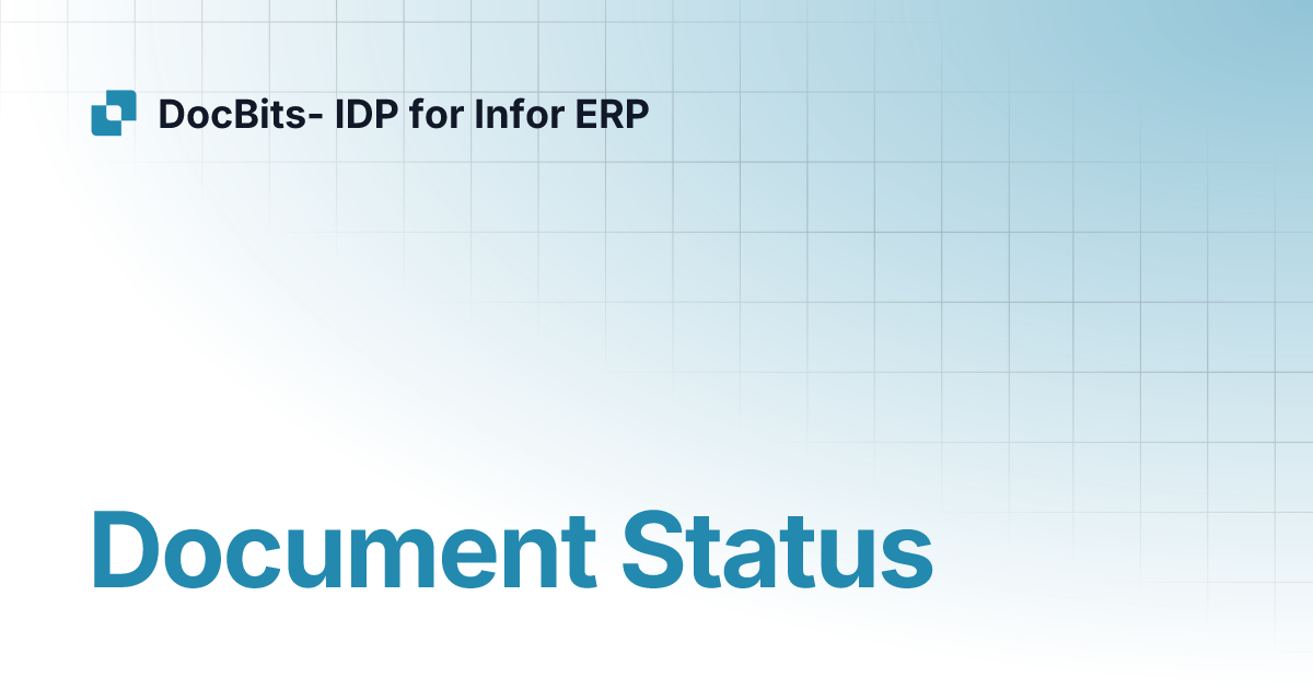 Document Status | DocBits- IDP for Infor ERP