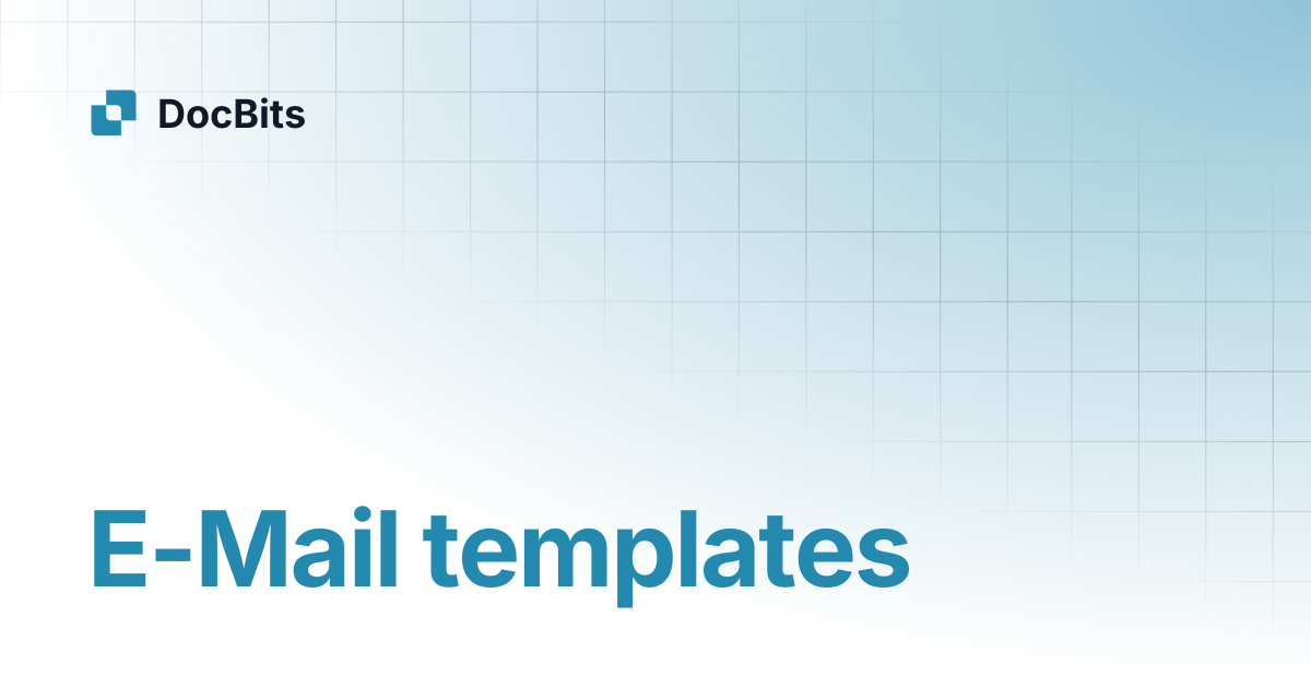 E-Mail templates | DocBits
